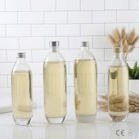 China High Flint 500ml Glass Bottle Sloping Shoulder With Cork For Liquor Spirit Packaging for sale