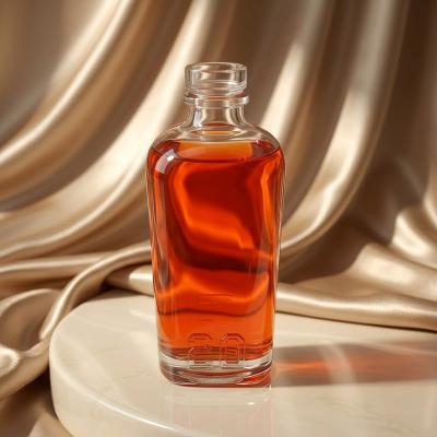 China Liquor Custom Glass Bottles 200ml 375ml 500ml 750ml 1000ml For Whiskey Vodka Gin for sale