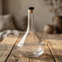 China 750ml Clear Glass Liquor Bottle Custom Logo For Whiskey Vodka Gin Brandy Tequila Spirits for sale