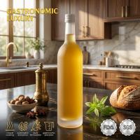 China Frosted Slender Glass Liquor Bottle With Airtight Cork Seal For Spirits Vinegars for sale