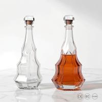 China 500ml Extra Flint Glass Liquor Bottle With Cork Stopper For Rum Whiskey Vodka Tequila Gin Spirits Packaging for sale
