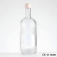 China 700ml Starch Finish Satin Matte Liquor Glass Bottle For Vodka Whiskey Wine for sale
