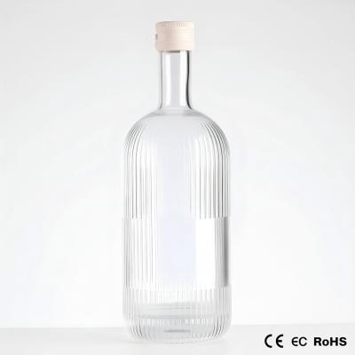 China 700ml Starch Finish Satin Matte Liquor Glass Bottle For Vodka Whiskey Wine for sale
