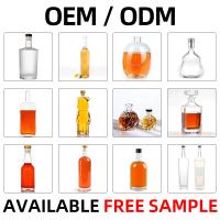 China 350ml Food Grade Water Glass Bottle Unique Geometric Design Glass Beverage Bottle for sale