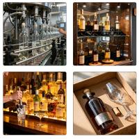 China Clear Glass Bottle 750ml 500ml 100ml With Cork Stopper For Vodka Gin Rum Tequila Whiskey for sale
