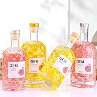 China 250ml 500ml Clear Glass Bottle With Cork Stopper For Liquor Spirits Packaging for sale