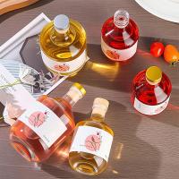 China 250ml 500ml Clear Glass Bottle with Cork Stopper for Liquor Spirits Packaging for sale