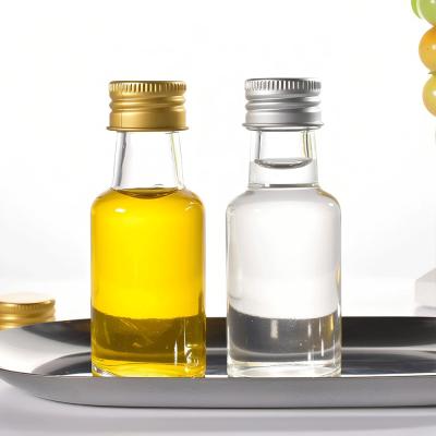 China 30ml Clear Glass Liquor Bottle With Screw Cap For Whiskey Vodka Tequila Gin Rum for sale