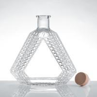 China Custom 500ml 700ml 750ml Vodka Glass Bottle With Screen Printing Cork Sealing For Distillery Packaging for sale