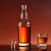 China Empty Transparent Glass Vodka Bottle 500ml 700ml 750ml For Whiskey Tequila XO for sale