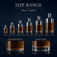 China Teardrop Shape Glass Spirit Bottle With Heavy Bottom Base For Airtight Storage Luxury Liquor Decanting for sale