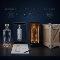 China Long Neck Clear Cylindrical Glass Spirit Bottle With Heavy Bottom Leakproof Sealing Solution For Whiskey Vodka for sale