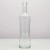 China Custom 500ml 750ml Hexagon Shape Glass Liquor Bottle With Long Neck Screw Cap For Whiskey Vodka Brandy Rum for sale