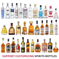 China Slim Oval Teardrop High Flint Glass Liquor Bottle With Crystal Like Thick Base for sale
