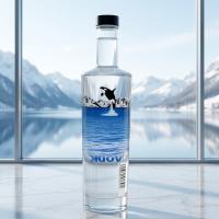 China Custom Printed High Flint Glass Vodka Bottle 750ml For Spirit Packaging for sale