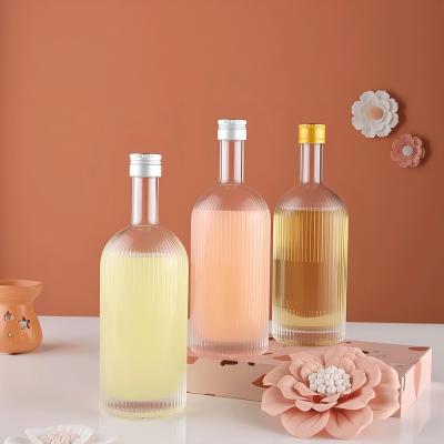 China Clear Super Flint Liquor Glass Bottle 330ml 350ml 400ml 500ml For Whiskey Vodka Rum for sale