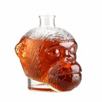 China Customizable Crystal Material Glass Bottle For Vodka Rum Whisky 300ml 500ml 700ml for sale