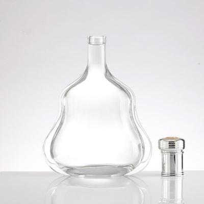 China Custom 500ml 750ml 1000ml Glass Liquor Bottle With Shapes Food Grade Glass For Whisky Vodka Brandy Tequila Gin Rum Spirit for sale
