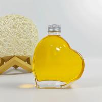 China Heart Shaped Glass Bottle For Liquor 200ml Food Grade Material Beverage for sale