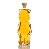 China Bear Shape 750ml Custom Printing Glass Bottle For Whiskey Vodka Brandy Tequila for sale
