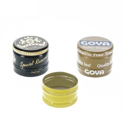 China Food Grade Aluminum Alloy ROPP Bottle Caps Tamper Evident Pilfer Proof Closure For Whiskey Vodka for sale