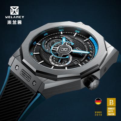 China BONEST GATTI 2021 Fashion Waterproof Men Watch Stainless Steel Case Elastic Band Automatic Mechanical Watch for sale
