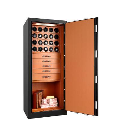 China Luxuy 2021 Hot Selling Safe Box Mechanical Watches Winder 5/10/12/20/24/40/60 with Jewelry Drawer for sale