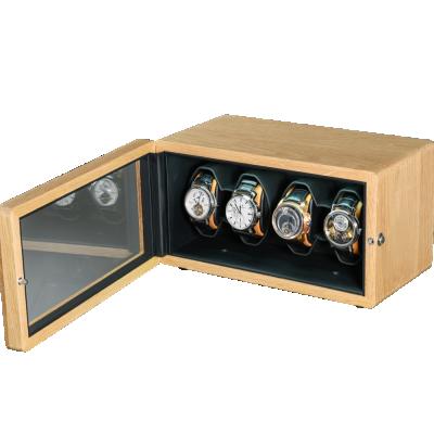 China Wood 2020 new design real solid wooden watch box watch winder safesmart glass moving watch boxes for sale