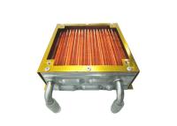 China 7mm Anodizing Copper  Window Flat Finned Tube Heat Exchanger for sale