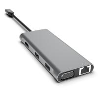 China 11-in-1 USB-C Hub with Dual HDMI USB 3.0 Ethernet 3.5mm Audio for Macbook laptop for sale