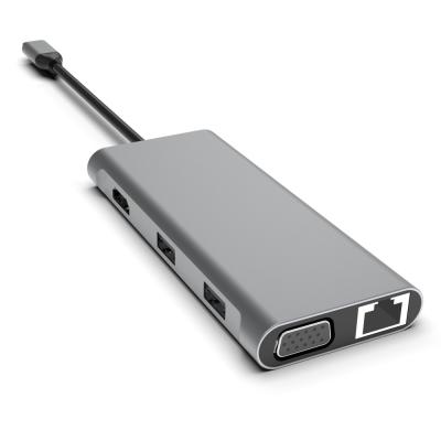 China 11-in-1 USB-C Hub with Dual HDMI USB 3.0 Ethernet 3.5mm Audio for Macbook laptop for sale