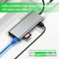 China 11 Port 11 In 1 USB Type C Hub 10Gbps USB C Docking Station Plug And Play Software Integration for sale