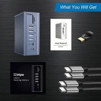 China 16 In 1 Gigabit Ethernet Docking Station Hdmi Usb C 4K Video Output Display Link for sale