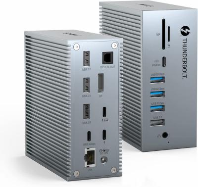 China Usb C Dock Hdmi 4k 60hz 16 In 1 Docking Station Plug And Play Convenience Silver Color for sale
