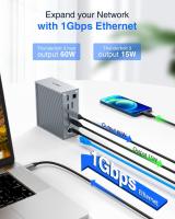 China Usb C Dock Hdmi 4k 60hz 16 In 1 Docking Station Plug And Play Convenience Silver Color for sale