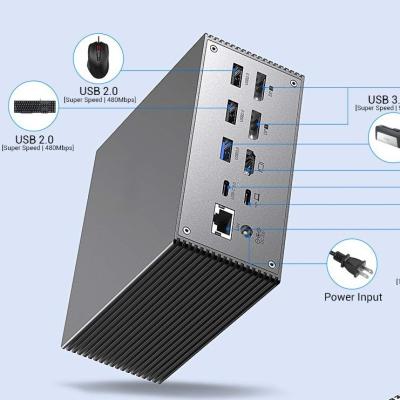 China USB C Docking Station with Smart Heat Dissipation 4K Resolution HDMI Video Output Space for sale