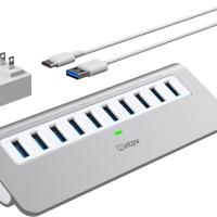 China 7-In-1 USB-A Hub With DC JACKI USB 3.0 Type A 10Gbps For Laptop And PC for sale