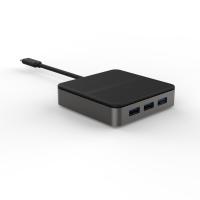China Type C Square 9 In 1 USB C HUB HD 4K Type C Docks RJ45 PD 100W 3xUSB 3.0 Docking Sta for sale