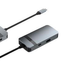 China 5 in 1 Aluminum USB type C Hub with Mutiple Ports 5Gbps Data Transfer Speed 3.5mm Audio Jack for sale