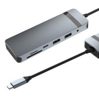 China 9-in-1 USB-C Hub Docking Station with 4K HDMI 100W PD USB 3.0 Card Reader Audio for MacBook for sale