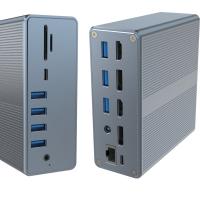 China Docking Station Usb C Thunderbolt DisplayLink Laptop Docking Station With 120w Power for sale