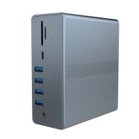 China Docking Station Usb C Thunderbolt DisplayLink Laptop Docking Station With 120w Power for sale