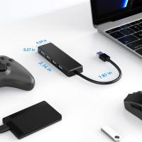 China 4 Ports USB A Splitter Ultra-Slim USB Expander USB 3.0 Connectors For Mouse Keyboard for sale