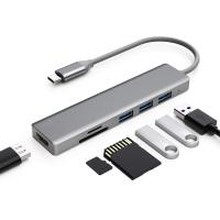 China Multiport Usb C Hub Type C Hub Adapter Dock Station With 4k Hdmi Usb 3.0 Pd Charging for sale