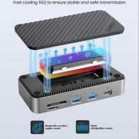 China USB C Displaylink Docking Station with 10Gbps USB 3.2 Gen2 M.2 NVMe/SATA SSD Reader for sale