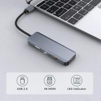 China 3 In 1 USB Hub HDMI Adapter Usb C To Usb 2.0 Adapter Slim Dock For Mac for sale