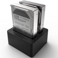 China USB 3.0 Hdd Dual Bay Hard Drive Docking Station 2.5 3.5 SATA HDD SSD for sale