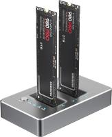 China Offline Clone Docking Station External Hard Drive Duplicator Dock NVMe M.2 SSD Support One Key System Disk Copy for sale