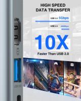 China 4 In 1 Usb C Adapter Dual Hdmi To USB3.0 Thunder Ports for sale
