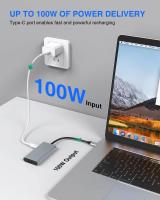 China 4 In 1 Usb C Adapter Dual Hdmi To USB3.0 Thunder Ports for sale